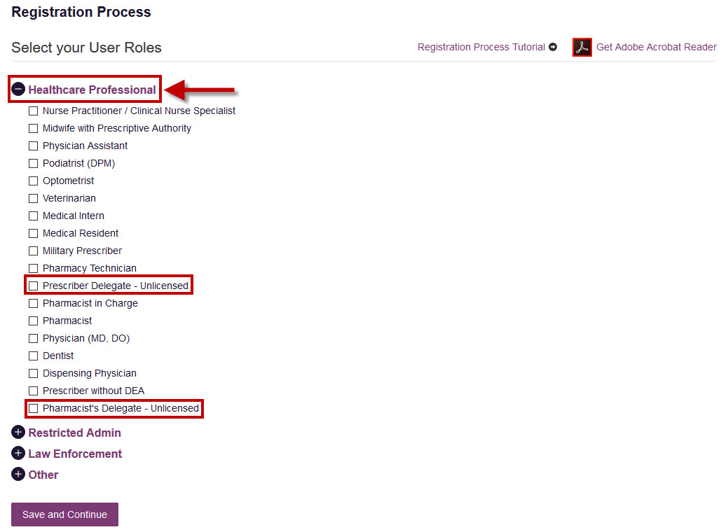 Registering as a Delegate – PMP AWARxE Support Center