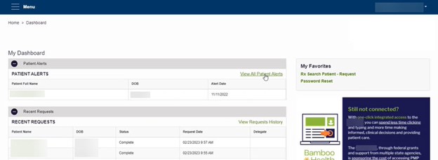 Patient Alerts – PMP AWARxE Support Center