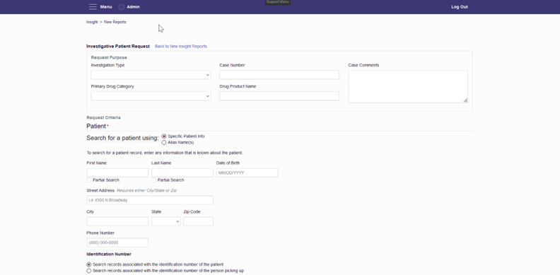 Investigative Patient Request – PMP AWARxE Support Center